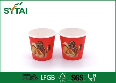 Cina Tazza di carta rossa stampata OZ di immagini di carattere 2,5 con la carta del commestibile in vendita