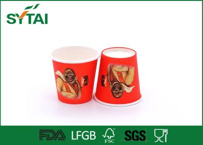 Cina Tazza di carta rossa stampata OZ di immagini di carattere 2,5 con la carta del commestibile in vendita