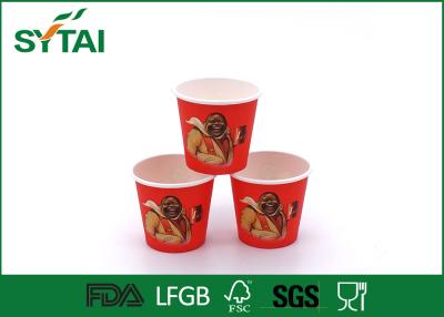 Cina Tazza di carta rossa stampata OZ di immagini di carattere 2,5 con la carta del commestibile in vendita