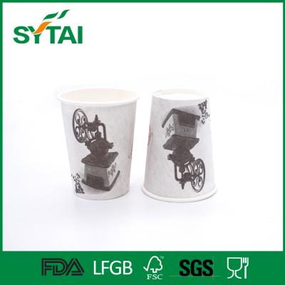 Cina Le tazze di carta a parete semplice ricoperte PE delle bevande calde per caffè/tè, progettano in vendita