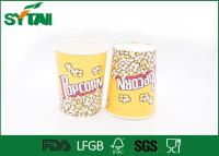 China Large Capability Disposable Paper Popcorn Containers With Flexo / Offset  Printing for sale