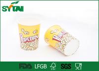 China Large Capability Disposable Paper Popcorn Containers With Flexo / Offset  Printing for sale