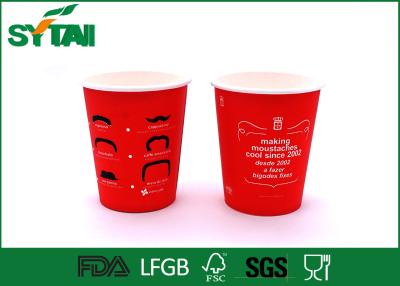 Cina Flexo ha stampato le tazze di carta a parete semplice rosse 4-24oz con il logo su ordinazione, campione libero in vendita
