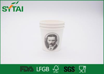 Cina massa a parete semplice delle tazze di carta 4Oz per le bevande calde, tazze di caffè riciclabili in vendita
