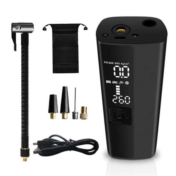 Quality Rechargeable Digital Tire Inflator With LED Screen Compact Car Air Pump for sale