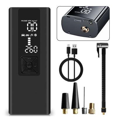 China Emergency Car Tire Inflator 12V Car Tire Pump With Power Bank Function for sale