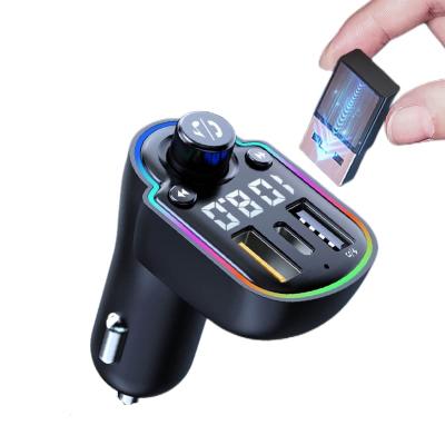 China Smart Car Bluetooth FM Transmitter 12W With Hands Free Calling Fast Charging for sale
