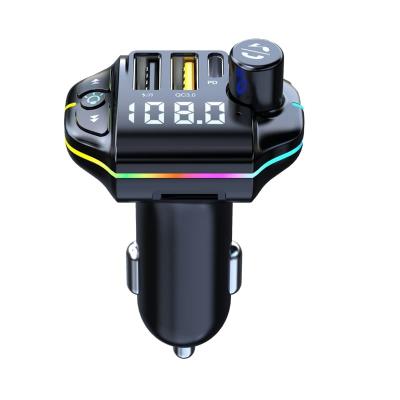 China Car Bluetooth 5.0 FM Transmitter With QC3.0 PD Fast Charging for sale