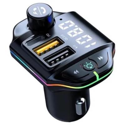 China 12V - 24V Car FM Transmitter Bluetooth 5.0 With Hands Free Calling Music Player for sale