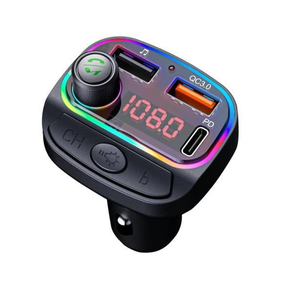 Quality Smart Car FM Transmitter 18W Fast Charging Wireless Hands Free Bluetooth FM Transmitter for sale