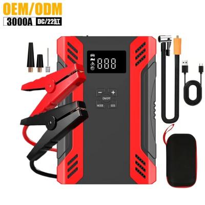 China 2000A Peak Portable Jump Starter Car Battery Jump Starter With 150PSI Air Compressor for sale