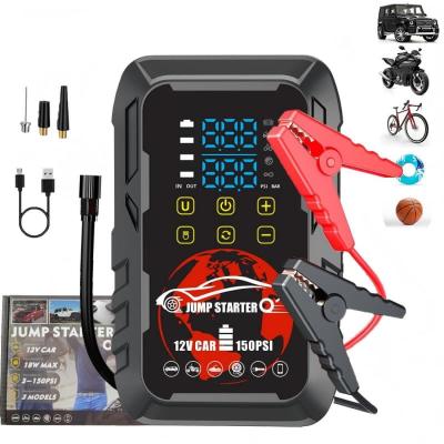 China Portable Car Jump Starter with Air Compressor 12V High Power Emergency Kit for sale