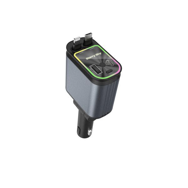 Quality Rapid 4 In 1 Car Charger 66W Retractable Car Fast Charger for sale