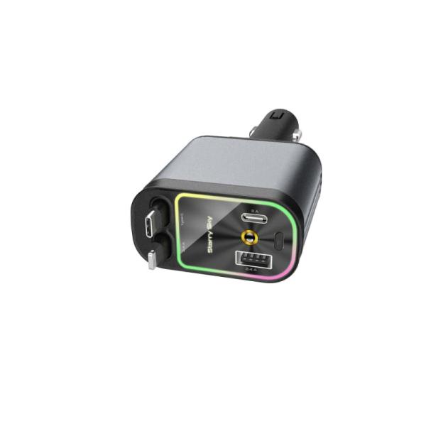 Quality Smart Retractable Cable Car Charger 66W With Starry Sky Projection for sale