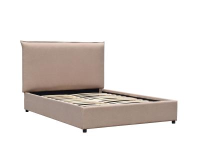 Cina Customized Upholstered Platform Bed Warm Tufted Grey Linen Fabric in vendita