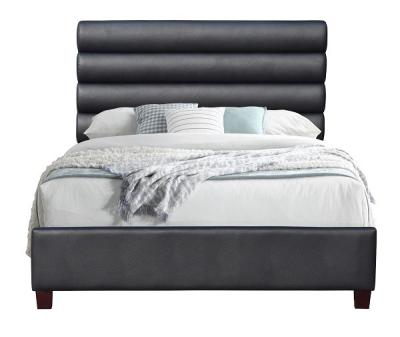 Cina Black Linen Fabric Upholstered Bed Frame 6ft King Size Bedroom Funiture in vendita