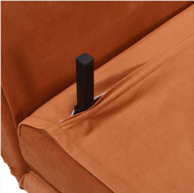 Cina La piccola doppia piegatura Sofa Bed Orange Velvet Upholstered di 2 Seater far rotolare il posto letto per ricoveri giornalieri in vendita