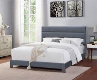China Modern King Size Upholstered Platform Bed With Adjustable Headboard Height for sale