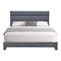 China Modern King Size Upholstered Platform Bed With Adjustable Headboard Height for sale