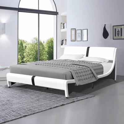Cina Struttura del letto con il faux in bianco e nero 140 x 200 di cuoio cm del LED 	Il LED ha ricoperto il letto in vendita