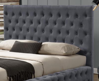 China Cabeceira de Grey Fabric King Ottoman Bed do preço competitivo com botões à venda
