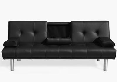Cina Divano letto pieghevole a tre posti in ecopelle con portabicchieri e altoparlante Bluetooth in vendita