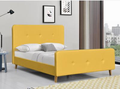Cina Letto con piattaforma imbottita trapuntata king size a buon mercato di alta qualità in giallo in vendita
