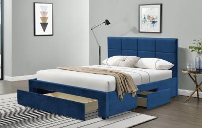 Cina La struttura Grey Dark Blue Black Linen di re Size Upholstered Bed con disegna in vendita