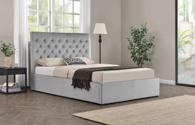 Cina Il letto di stoccaggio del CE BSCI Wing Back Ottoman Tufted Queen con disegna e principale in vendita