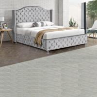 China Fabric Custom Upholstered Bed Frame Foundation With Slats for sale