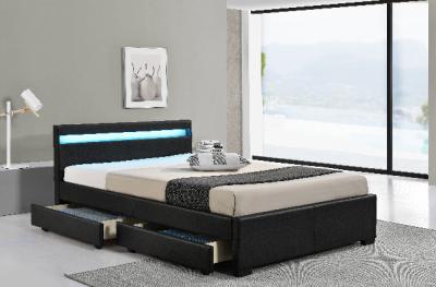中国 Full Bed Frame with LED Charging Station Storage Headboard and Drawers 販売のため