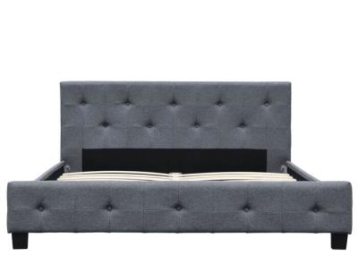 Cina Struttura scura del compensato del letto di Grey Linen King Size Upholstered Sleigh in vendita