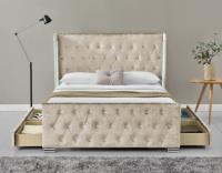 China Double Size Upholstered Platform Bed Frame for sale