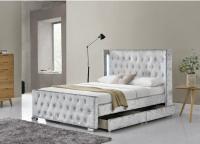 China Double Size Upholstered Platform Bed Frame for sale