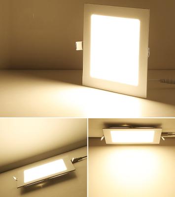 China 7-18 Watt LED Panel Downlight , Round Square Flat Panel LED Lights With Driver for sale