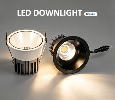 China Anti-Glare Aluminum LED Downlight with CCT Tunable 2700K-6000K for Modern Interiors for sale