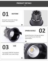 China 7W 10W UGR<19 LED Spotlight 85mm Cutout DIP CCT Switch Frameless Downlight for sale