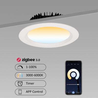 China Smart LED Downlight with Zigbee Control CCT Changeable and SMD LED 2835 Technology for sale