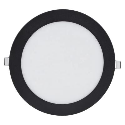 China Custom Black Round Square LED Panel Light ultra Thin DC12V 24V 170mm 240mm 300mm Aluminum SMD2835 9W 12W Downlight Spotlight for sale