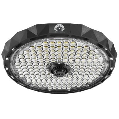China CE RoHS Certified 200lm/W Anti Glare LED UFO High Bay Light with Lampshade for sale