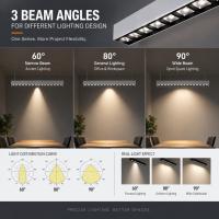 China Single Row Lens LED Linear Light UGR<19 60° 80° 90° 1200mm 1500mm DALI Suspended Commercial Office Lighting for sale