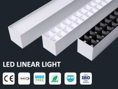Illuminazione interna UGR inferiore Lampada pendente sospesa Linkabile Led Batten Luci lineari per ufficio magazzino supermercato