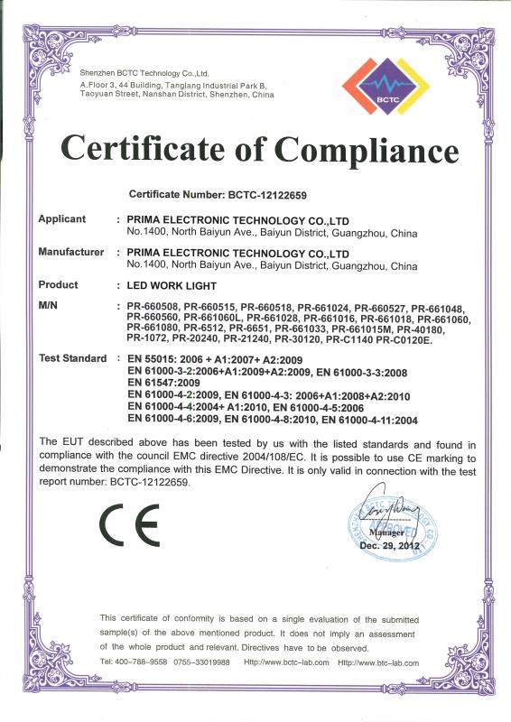 Ce - Prima Electronic Technology Co., ltd