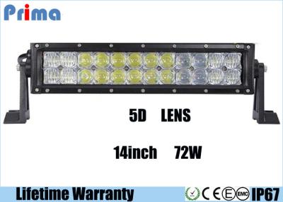 Cina Barra luminosa a 14 pollici dell'automobile di watt combinato LED del fascio 5D 72 per una CC 9V - 32V di 4 x 4 veicoli in vendita
