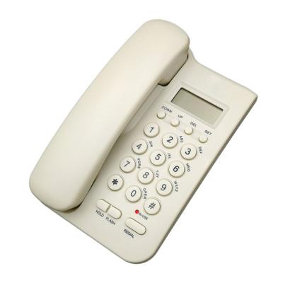 Cina Linea legata con corde portatile bianca telefono dei lavori d'ufficio del telefono 2 di identificazione di visitatore con il contenitore di regalo in vendita