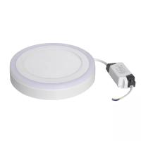 China Double Color LED Ceiling Panel Lights 265V Round Led Panel Light for sale