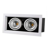 China COB Square LED Ceiling Spotlights Multi Head Led Ceiling Grid Light for sale