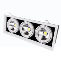 China COB Square LED Ceiling Spotlights Multi Head Led Ceiling Grid Light for sale