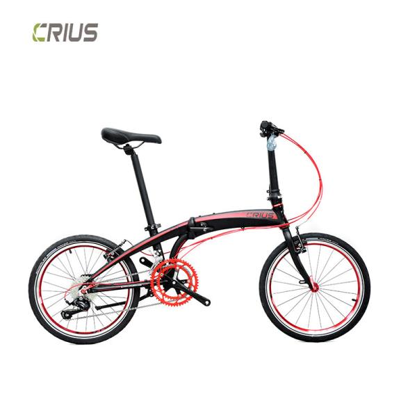 Quality 20 Inch Folding Bicycle with 9 Speed Gears and Portable Design Made of Alloy for sale