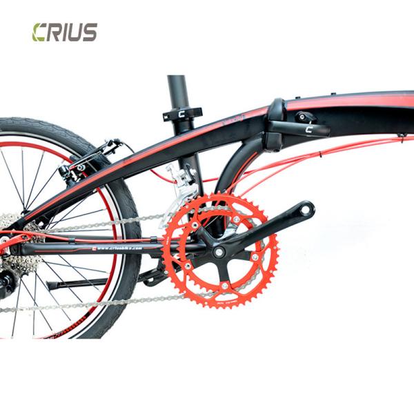 Quality 20 Inch Folding Bicycle with 9 Speed Gears and Portable Design Made of Alloy for sale